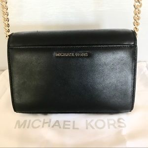 Michael Kors | Bags | Authentic Mk Ruby Leather Clutch Crossbody Combo ...